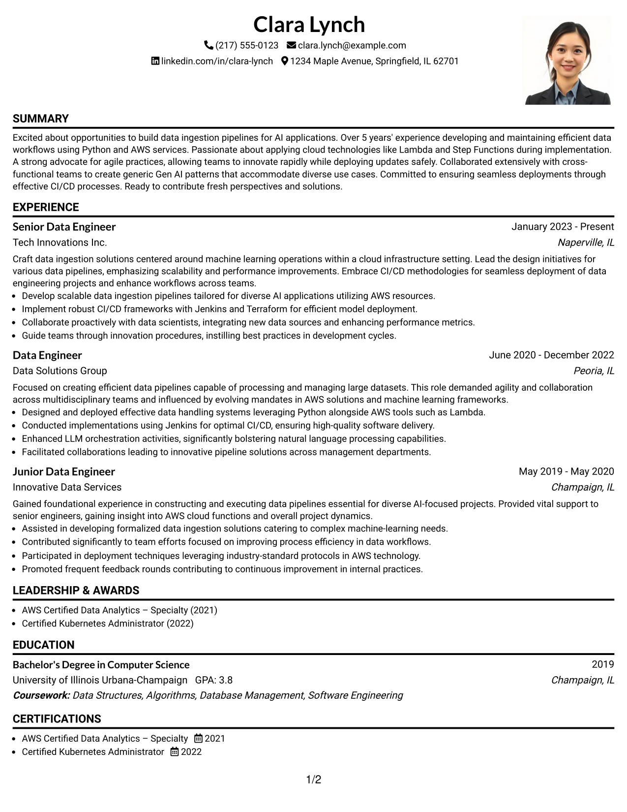 33 GEN AI Data Ingestion Pipeline Engineer Resume Templates with Example